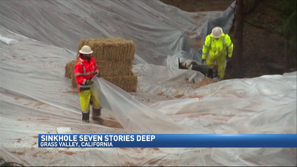 Crews dealing with massive seven-story sinkhole in California | WWMT