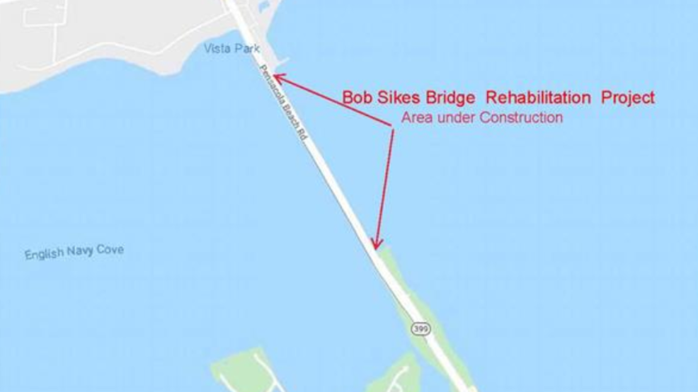Traffic Alert: Bob Sikes Bridge work causes lane closures | WEAR